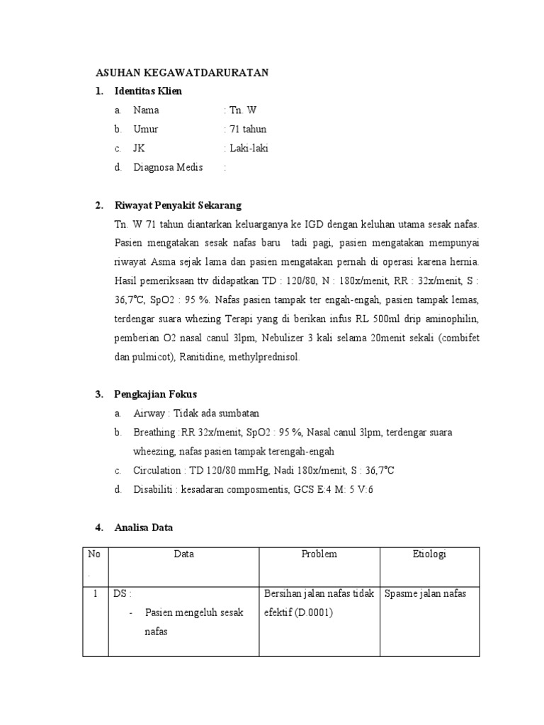 Askep IGD Asma Reza | PDF