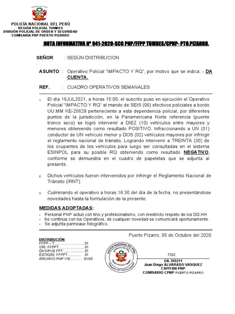 Nota Informativa 15dic-2020 Operativo Policial - CPNP Pto Pizarro ...