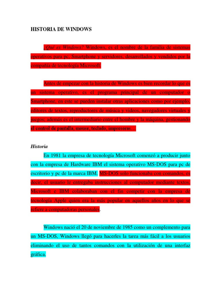 Evolución de Windows: 1981-2015 | PDF | Microsoft Windows | Microsoft