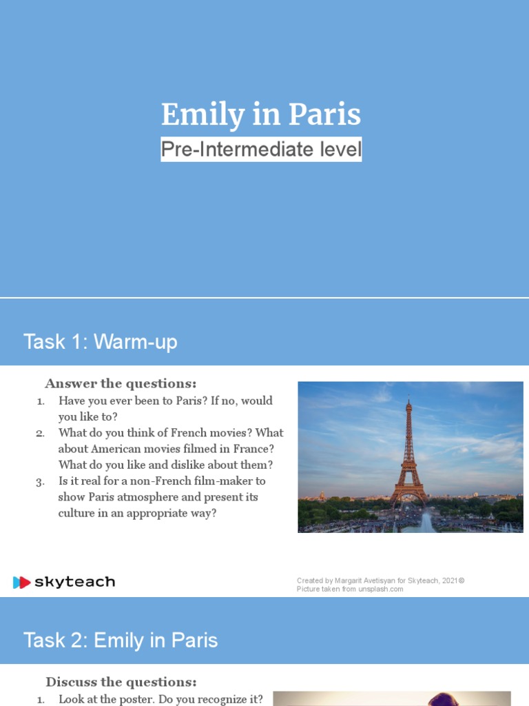 Emily in Paris (Worksheet) | PDF | Sales