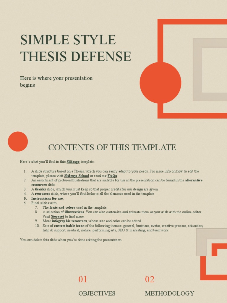A Guide to the Contents and Structure of a Thesis Defense Presentation ...