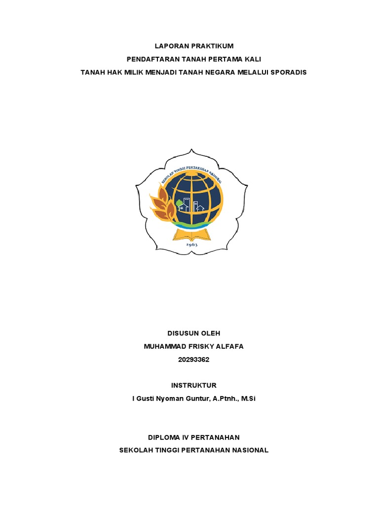 Pendaftaran Tannah Oi | PDF