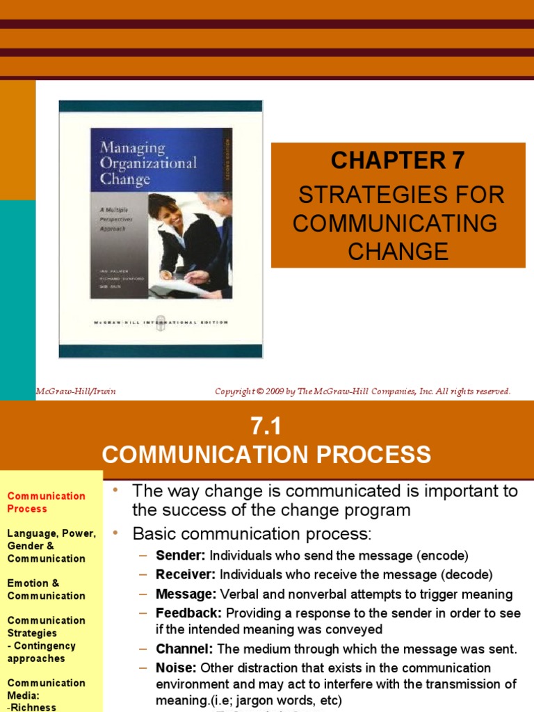 7.0 Strategies For Communicating Change | PDF | Communication ...