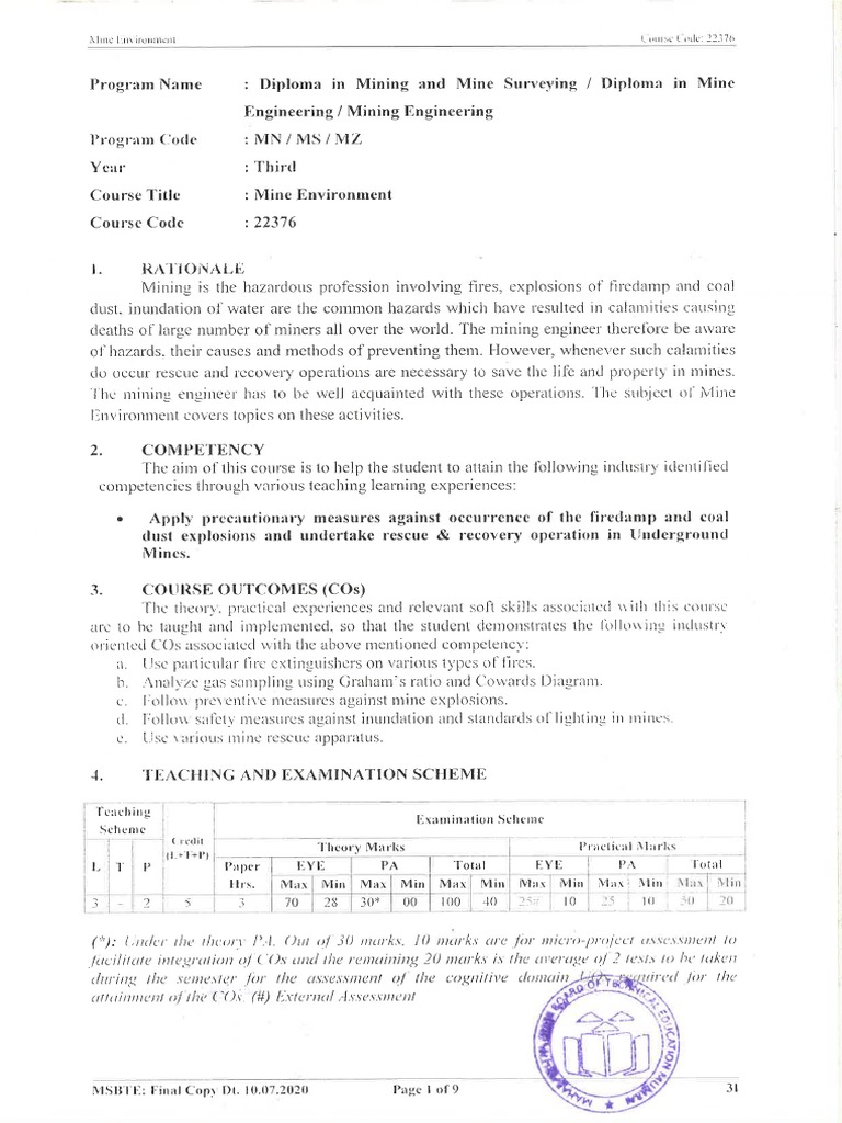 Mine Environment | PDF