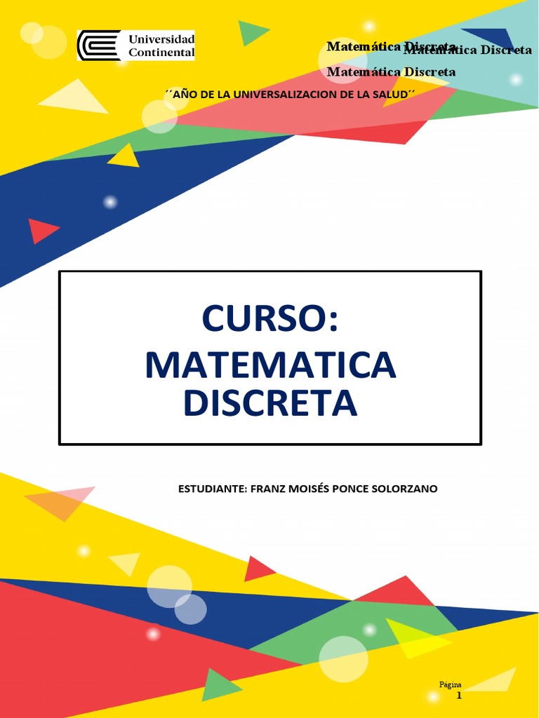 Actividad 04 - Mate Discreta-Franz Moisés Ponce Solorzano | PDF