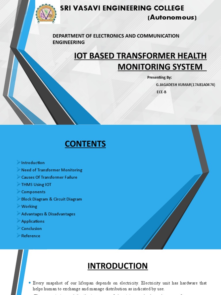 IoT Transformer Health Monitoring System | PDF | Transformer | Sensor