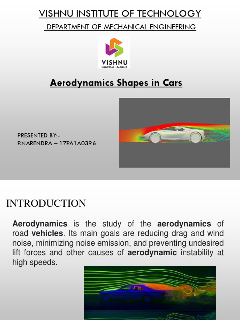 Aerodynamic Shapes in Cars | PDF