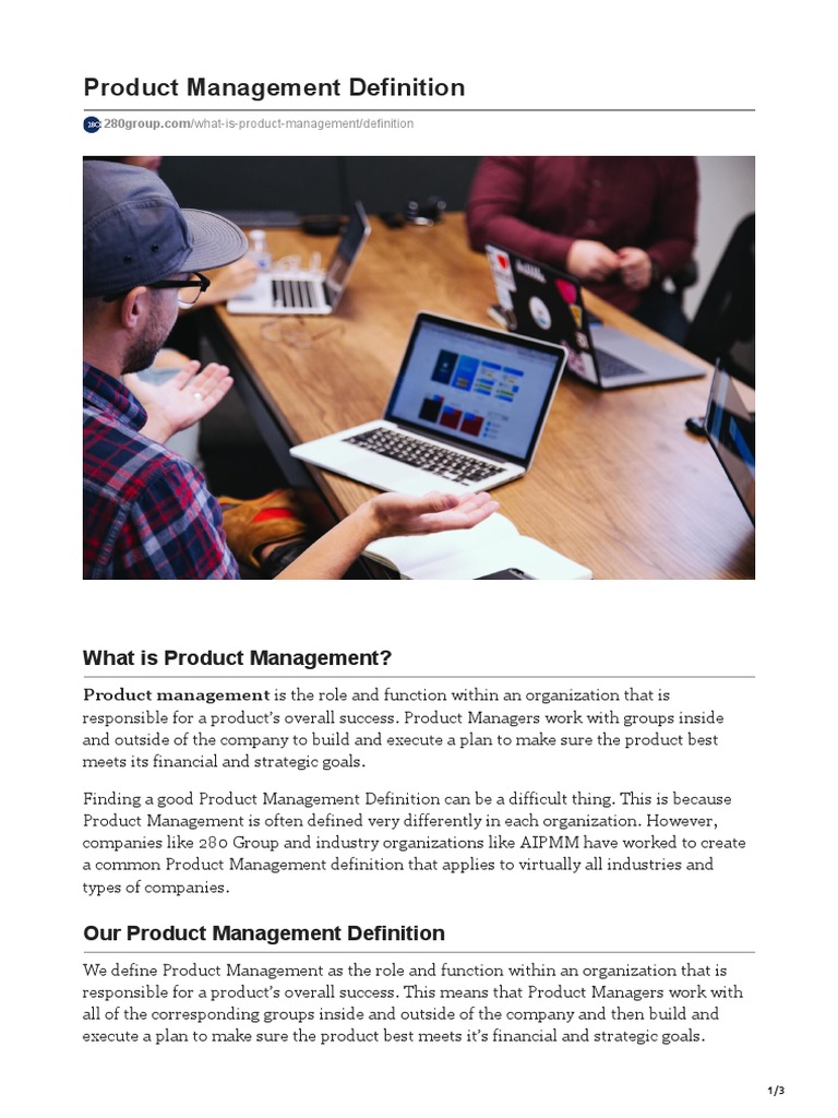 Product Management Definition | PDF | Sales | Marketing