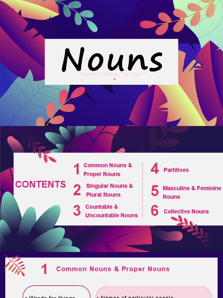 All About Nouns in English | PDF | Noun | Plural
