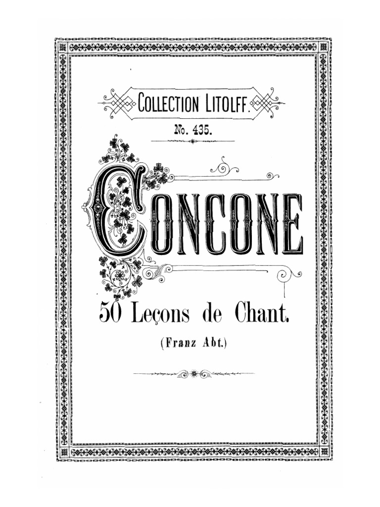 Concone 50 Lessons (Medium Voice) | PDF