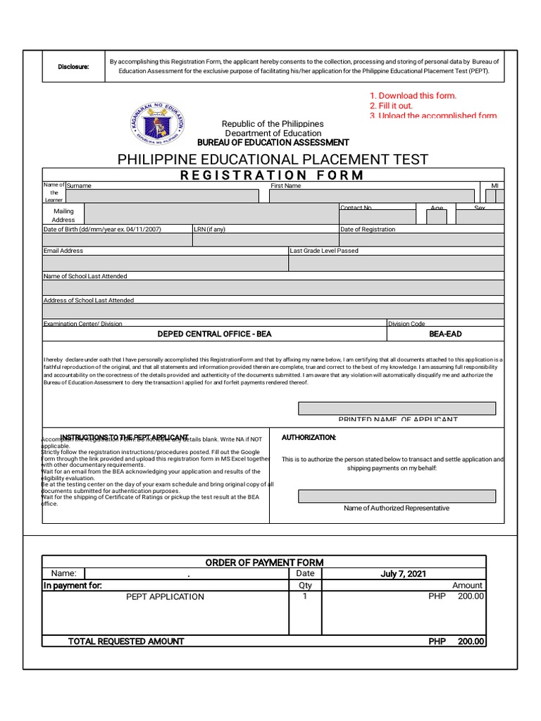 PEPT Online Registration Form | PDF | Test (Assessment) | Information ...