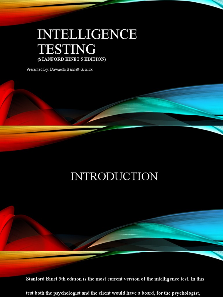 Intelligence Testing Power Point | PDF | Intelligence Quotient ...