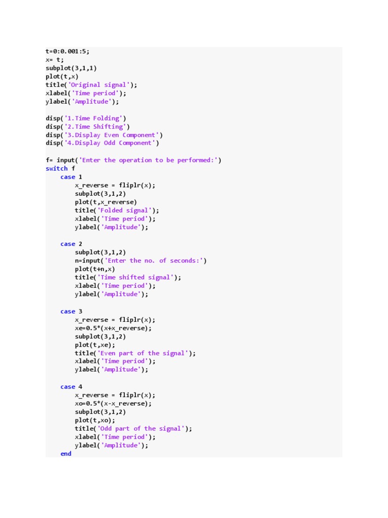 Basic Signal Operations Using Matlab | PDF | Teaching Methods & Materials