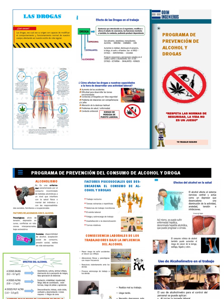 Triptico Alcohol y Droga | PDF