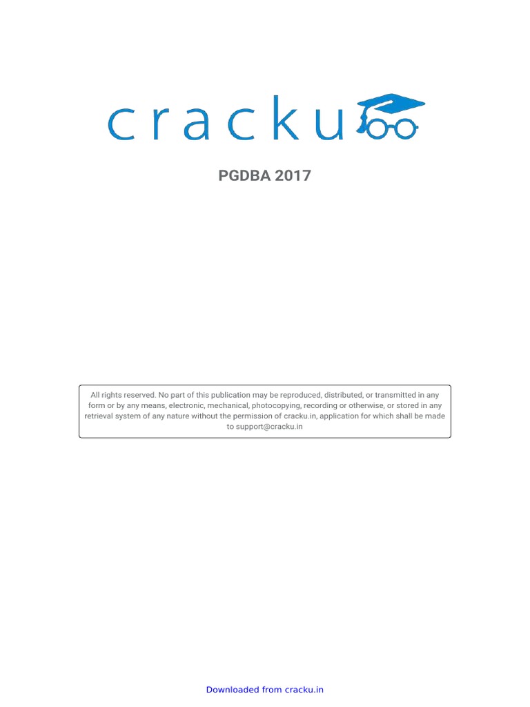 Solved PGDBA 2017 Paper With Solutions | PDF