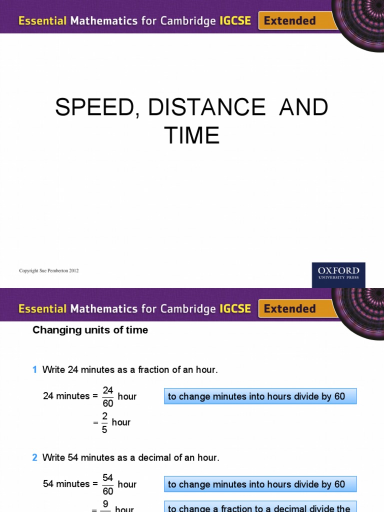 60-Speed, Time & Distance | PDF | Speed | Scientific Observation