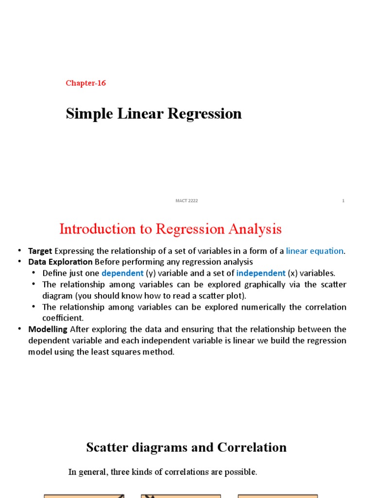 Class (16) - Chapter 16 Regression | PDF | Regression Analysis | Linear Regression