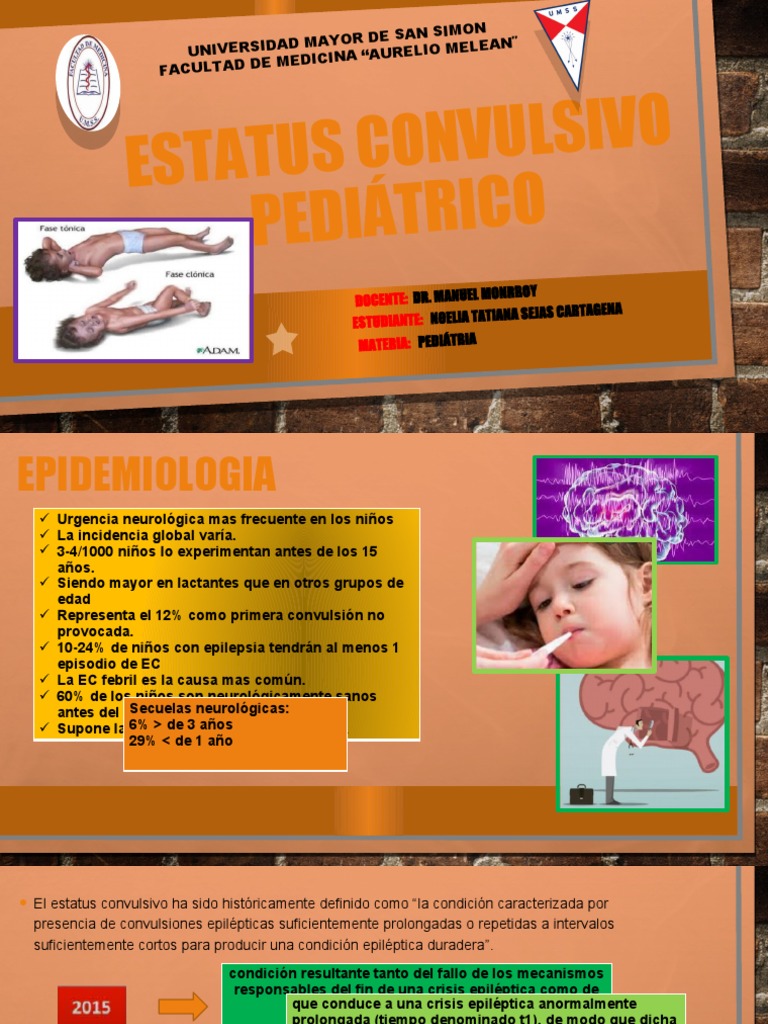 Estatus Convulsivo Pediátrico | PDF | Epilepsia | Enfermedades y ...