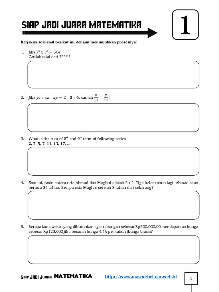 Siap Juara Matematika 1 | PDF