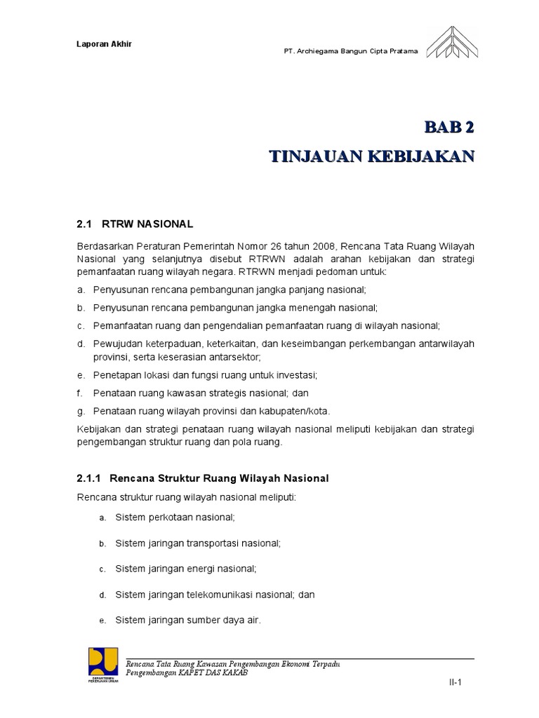 Bab 2 Tinjauan Kebijakan | PDF