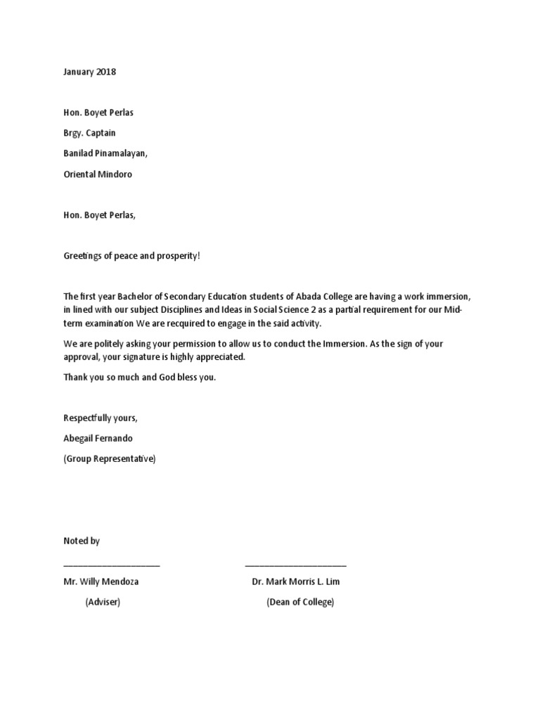 Letter For Captain of Banilad | PDF