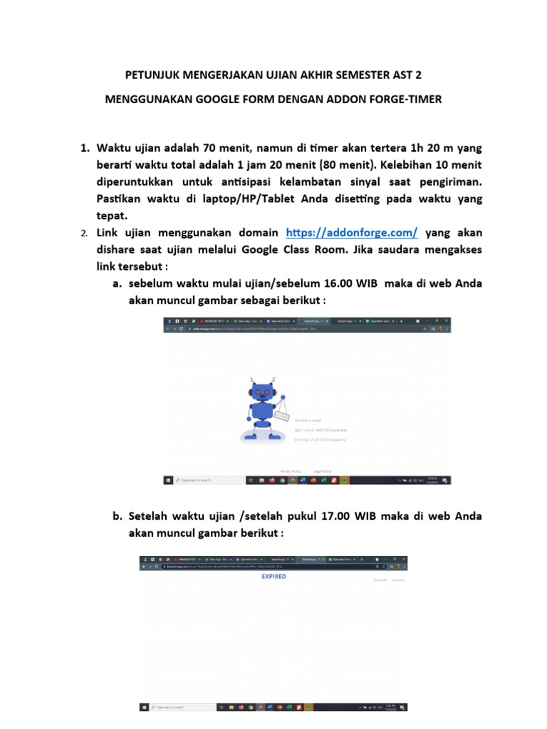 Petunjuk Mengerjakan Ujian Akhir Semester Ast 2 | PDF | Karier & Perkembangan