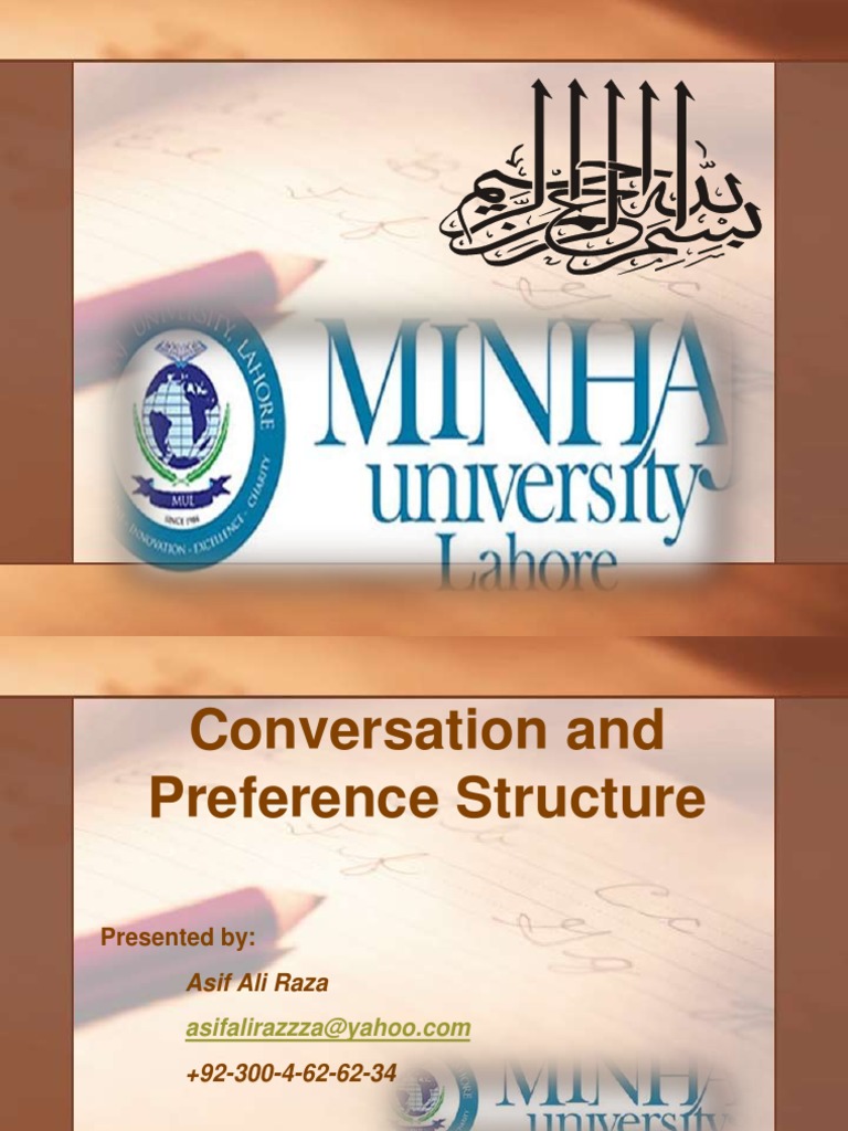 Conversation Structure and Preference | PDF | Conversation | Linguistics