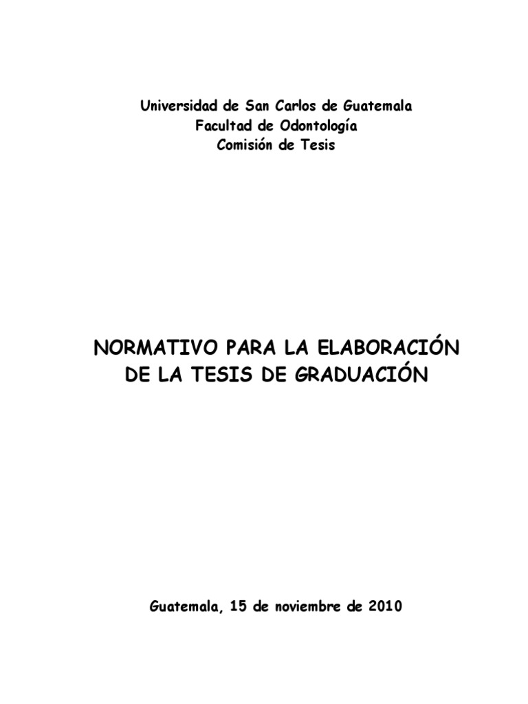 Guía para La Elaboración de Tesís Ingeniería USAC | PDF | Bioética ...