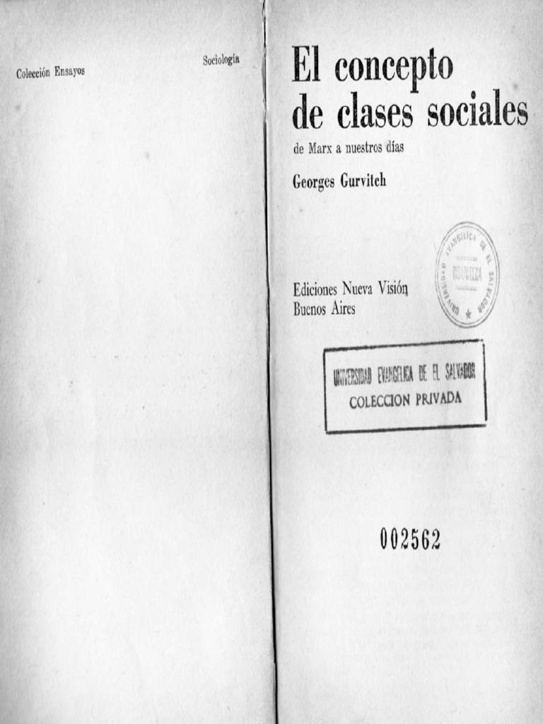George Gurvich - El Concepto de Clases Sociales LEER | PDF | marxismo ...
