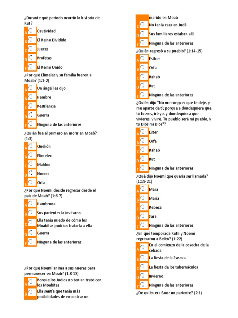 Durante Què Periodo Ocurriò La Historia de Rut | PDF | Noemí (figura ...