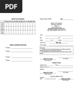 DEPED FORM 138 Jhs | PDF | Behavior Modification | Learning