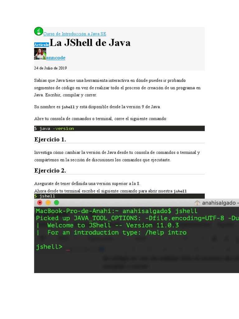 09 - La JShell de Java | PDF | Informática