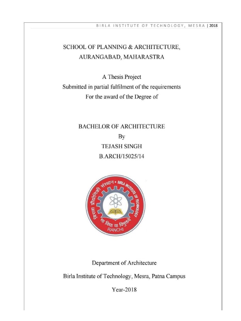 School Thesis Report 1 | PDF
