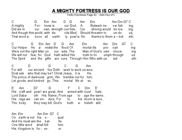A Mighty Fortress Is Our God | PDF