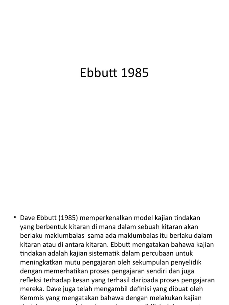 Ebbutt 1985 | PDF