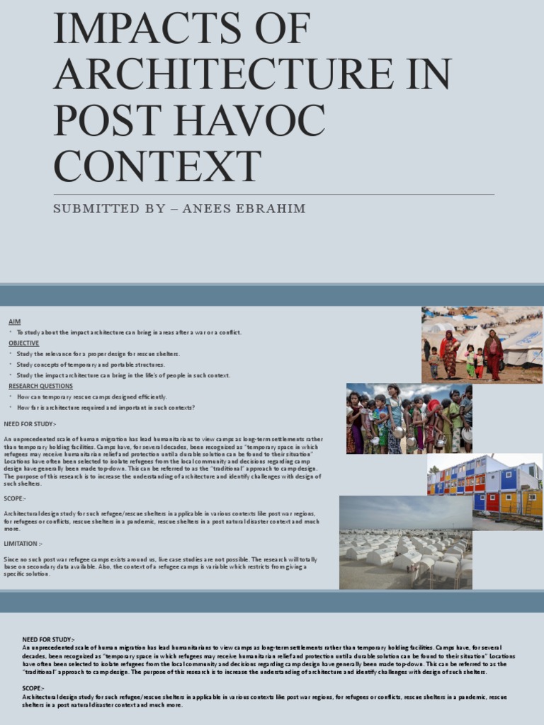 Architecture's Role in Post-Conflict Recovery | PDF | Refugee | United ...