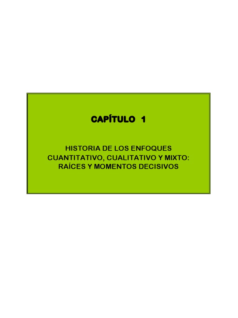Cap.1 de Sampieri | PDF | Estadísticas | Positivismo