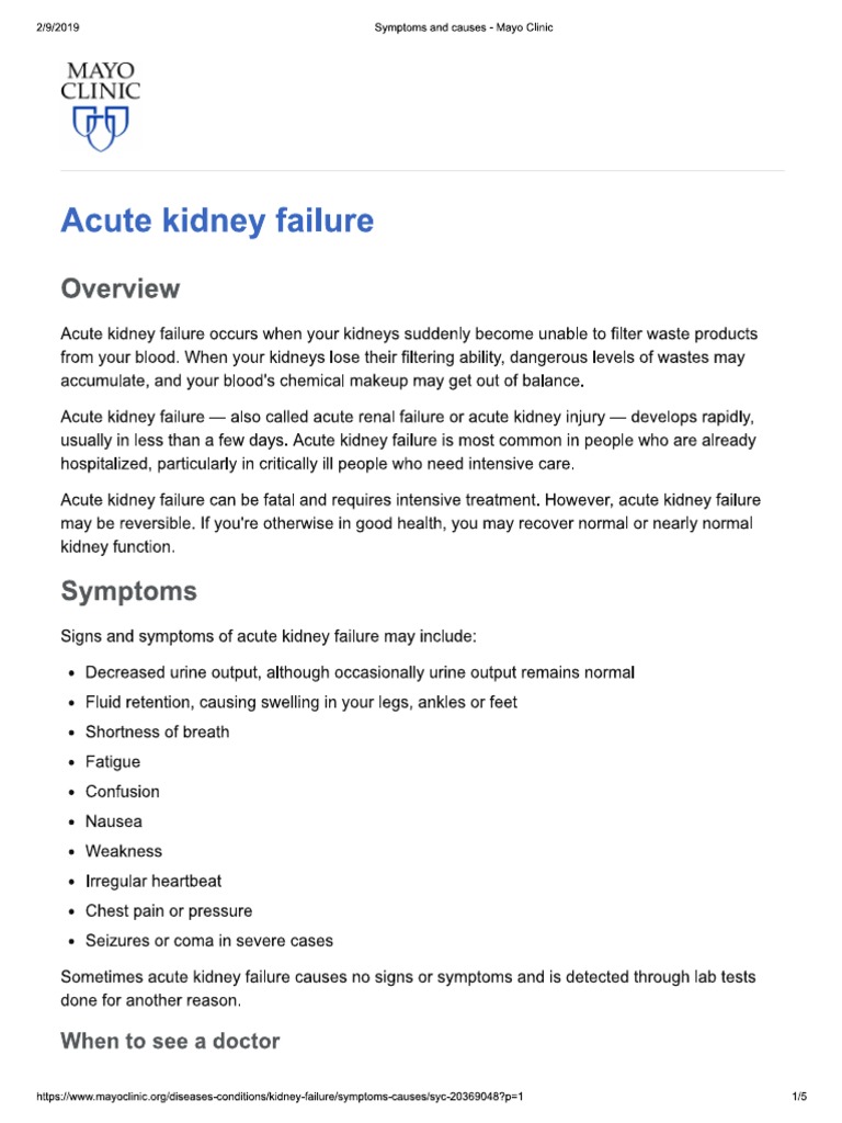 Acute Kidney Failure | PDF