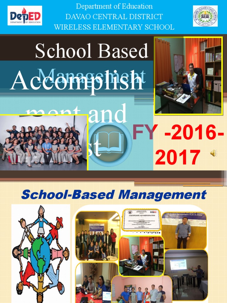 SBM Accomplishment Report Final | Download Free PDF | Accountability | Leadership