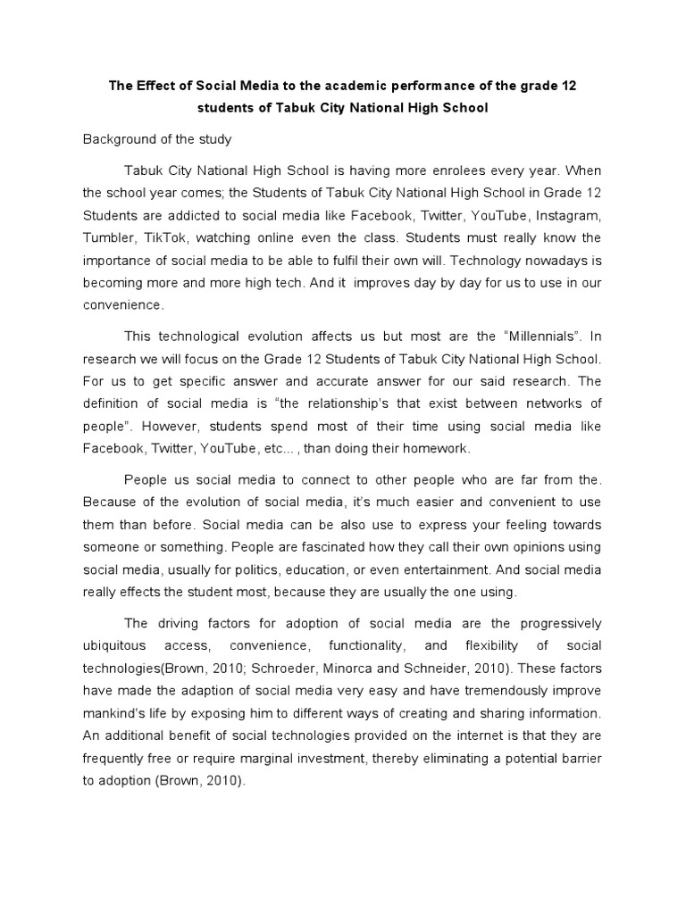 Background of The Study | PDF | Social Media | Popular Culture & Media ...