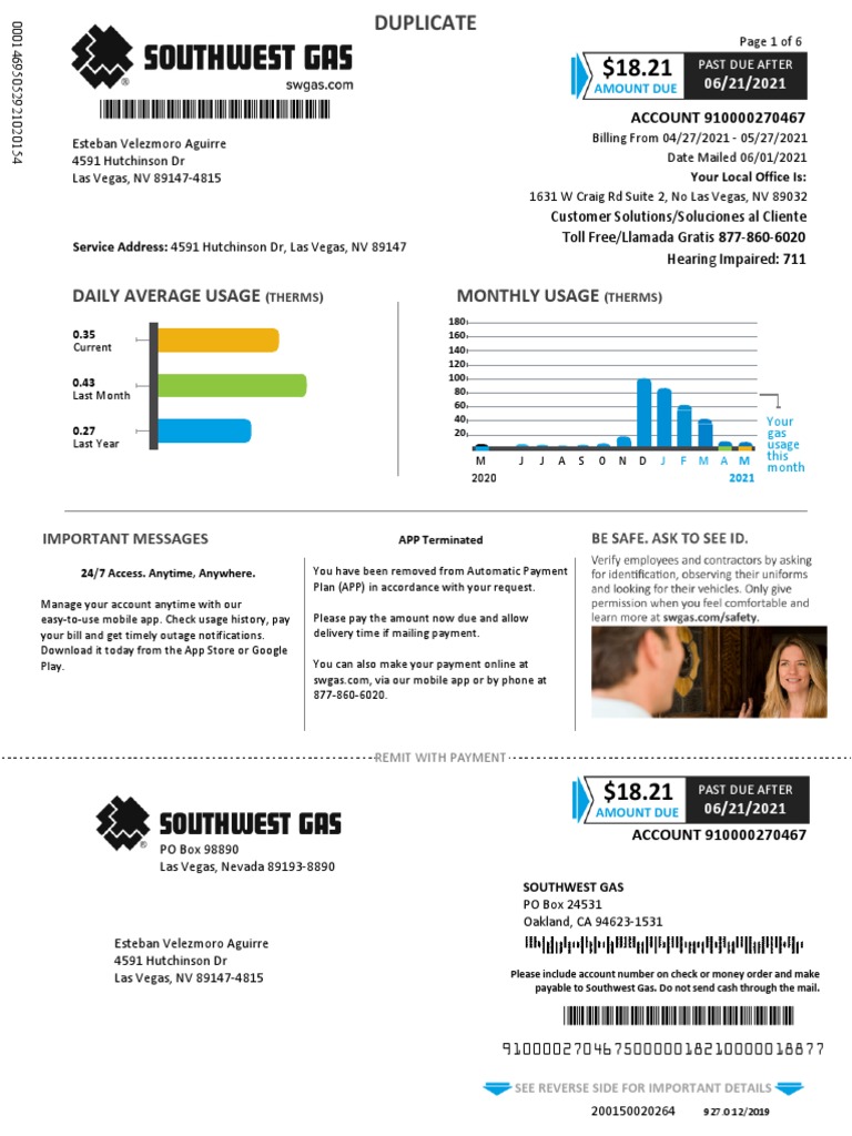 Recibo de Gas | PDF | Nevada | Cheque