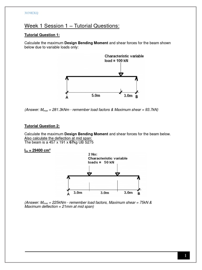Week 1 Session 1 - Tutorial Questions | PDF