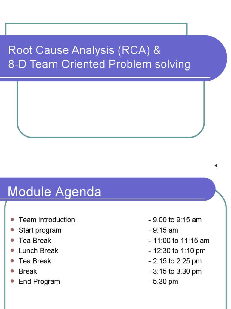 RCA & 8D Problem Solving Workshop | PDF | Troubleshooting | Software Bug