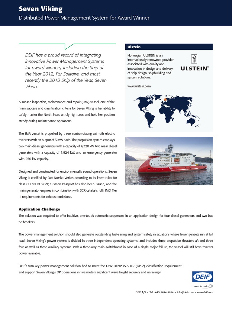 Subsea Imr Vessel DM 4 Marine Seven Viking Ulstein Uk | PDF | Marine ...