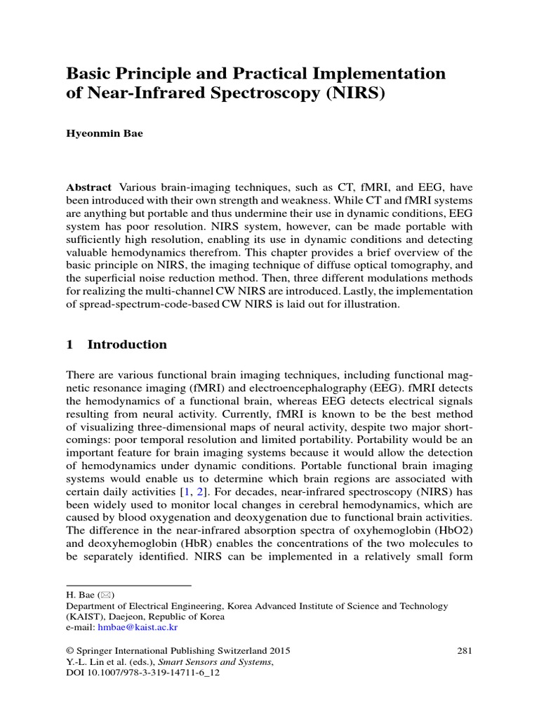 Basic Principle and Practical Implementation of Near-Infrared ...