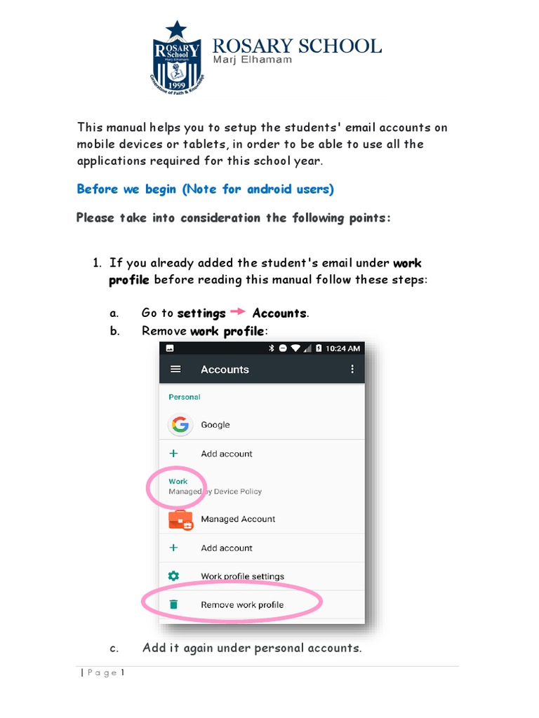 Setting Up Student Gmail Accounts | PDF | Gmail | Application Software