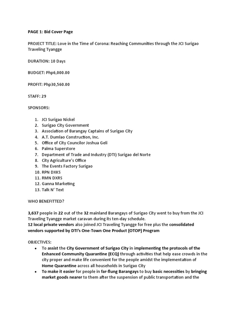 JCI TT Bid | PDF | Emergency Management | Wellness