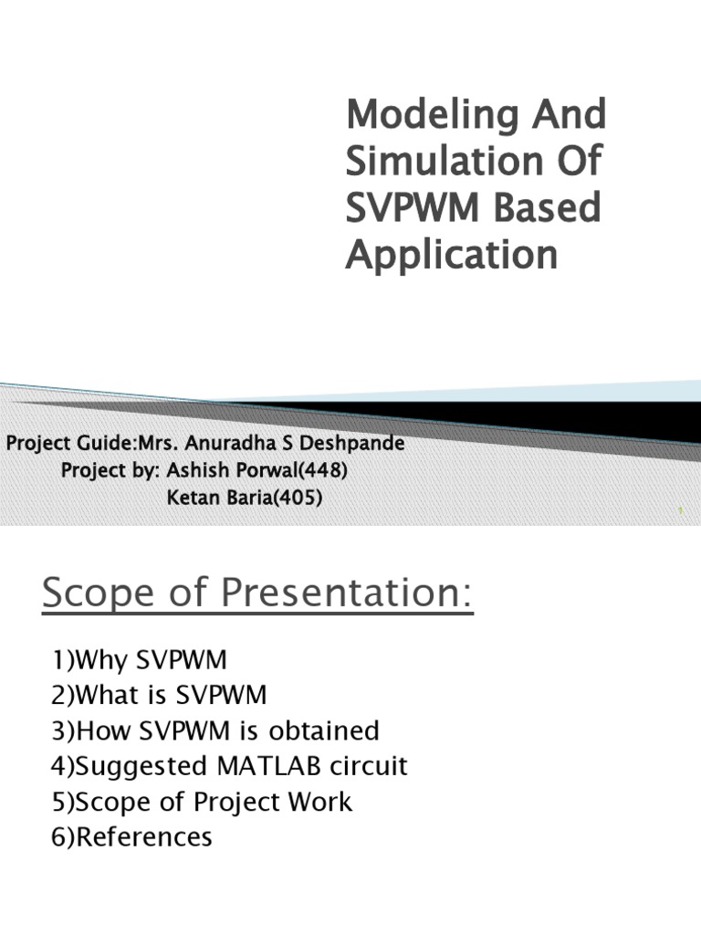 Modeling and Simulation of SVPWM Based Application | Download Free PDF ...