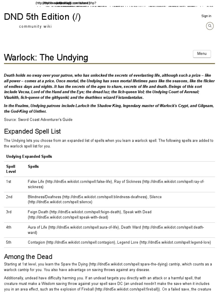 DND 5th Edition (/) : Expanded Spell List | PDF