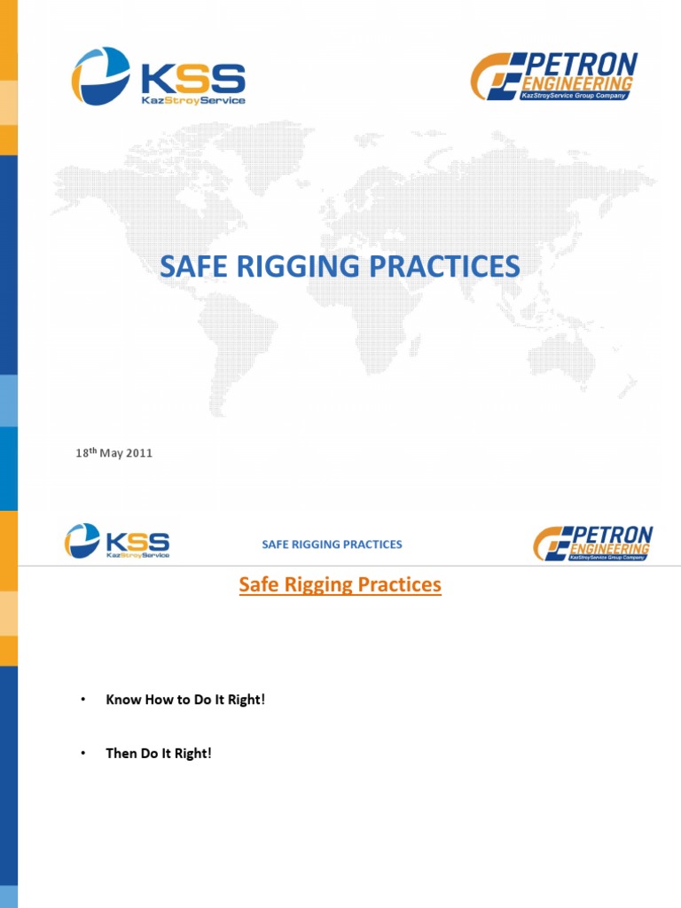 Safe Rigging Presentation | PDF | Rope | Rigging